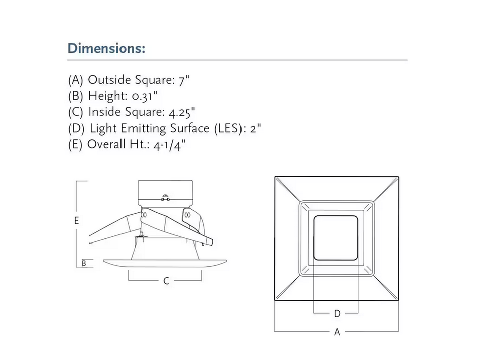 Retrofit Square Progress Lighting 6 in. Brushed Nickel LED Recessed ...