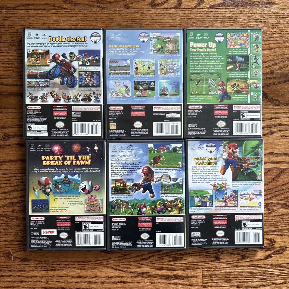 Mario And Luigi GameCube Games AND GC Microphone - Lot of 6 - CIB ...