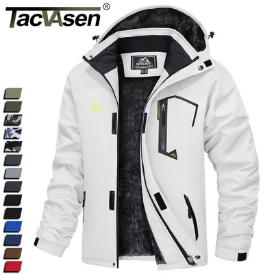 Men's Waterproof Ski Jacket Winter Warm Jackets Snow Thermal Fleece ...