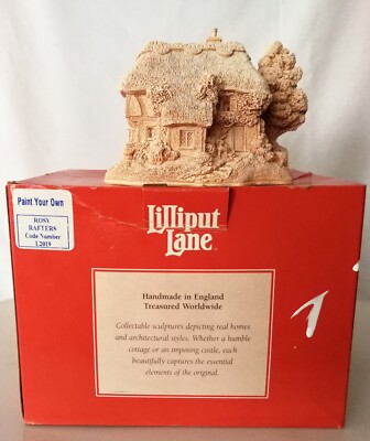 Lilliput Lane - "Rosy Rafters" Paint Your Own Collectible Figurine, New ...