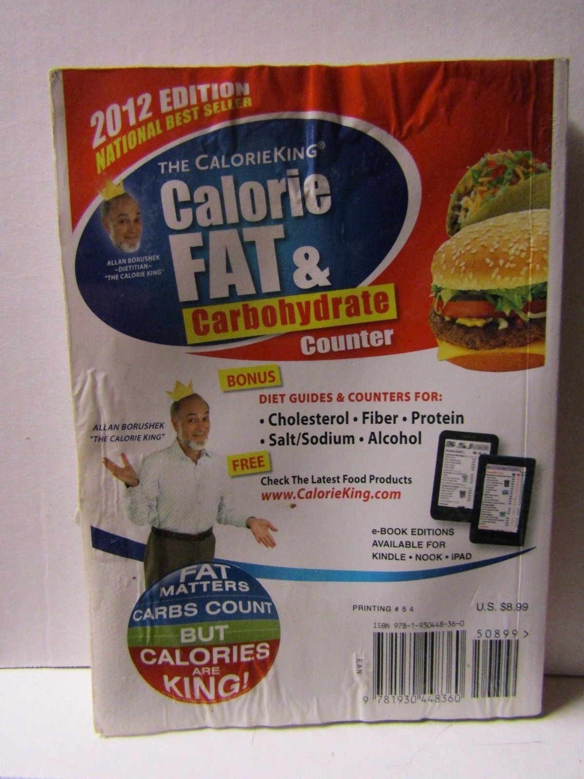 2012 - Calorie, Fat & Carbohydrate Counter (The Calorie King ...