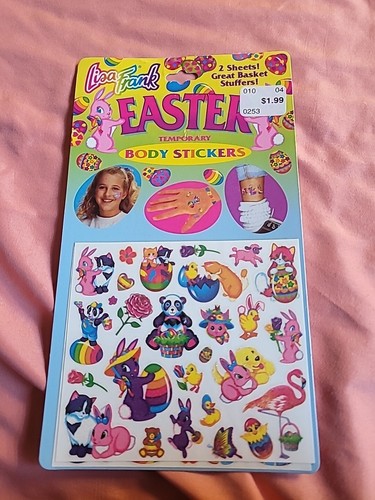 Vintage Lisa Frank glittery Easter Body Stickers | eBay