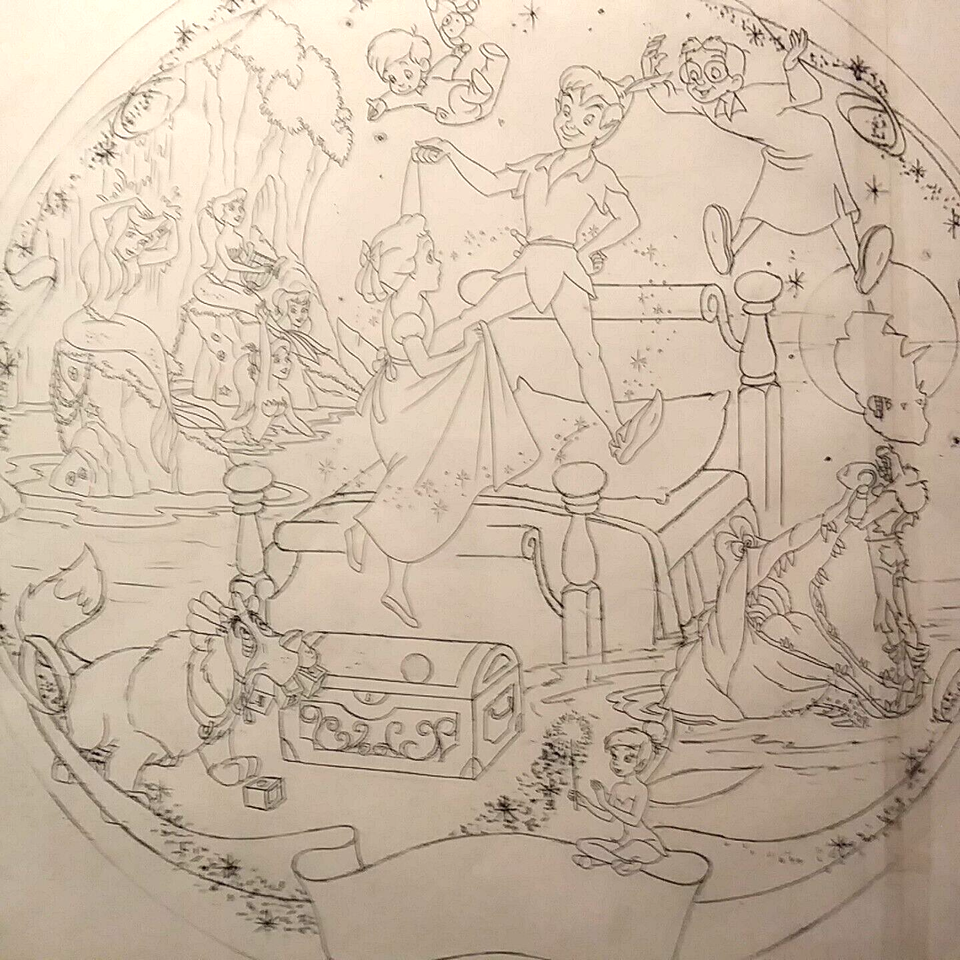 PETER PAN WENDY & BOYS, MERMAIDS, NANA, TINK, HOOK, DISNEY BRADFORD ...