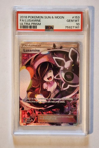 PSA 10 Pokemon Lusamine 153/156 Full Art Trainer - 2018 Ultra Prism GEM ...