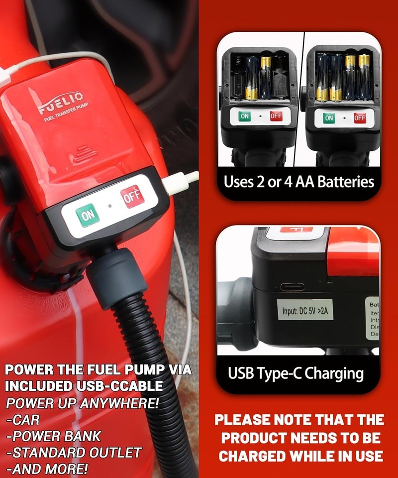 Battery Powered Fuel Transfer Pump - 3.2 GPM | eBay