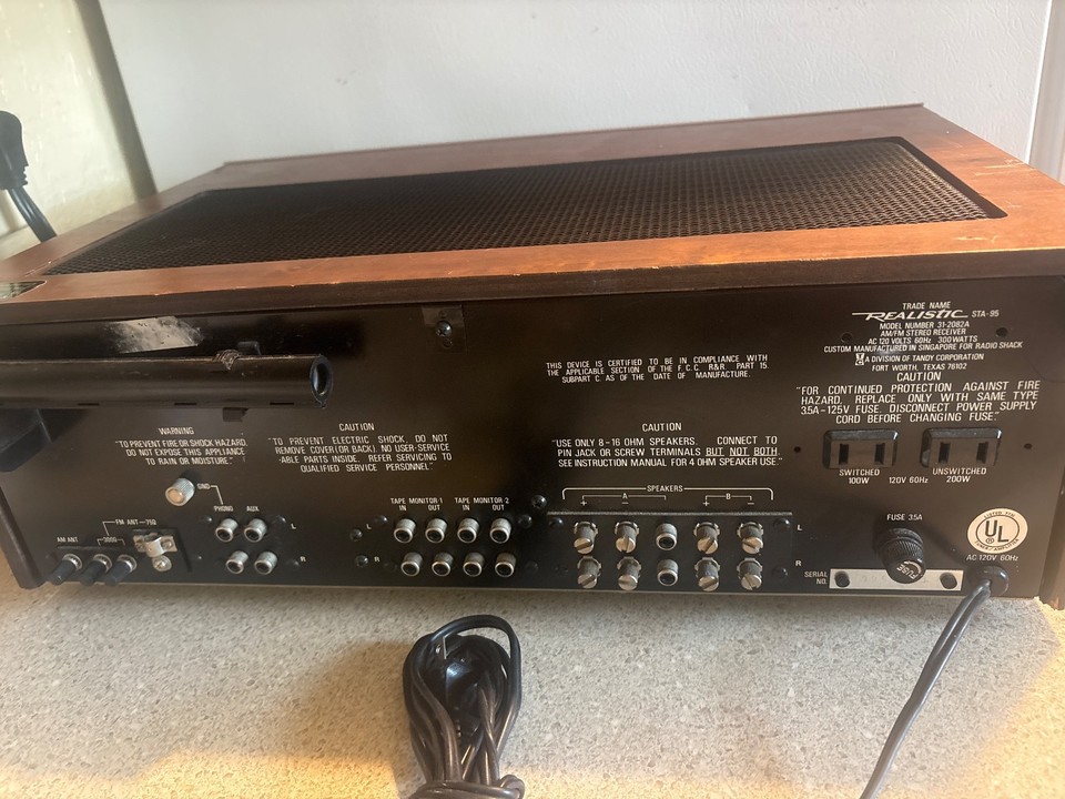 Vintage Realistic STA-52B AM/FM Stereo Receiver 31-2080 | eBay