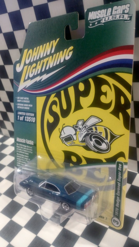 2022 Johnny Lightning Muscle Cars 1:64 Dark Blue 1970 Dodge Coronet ...