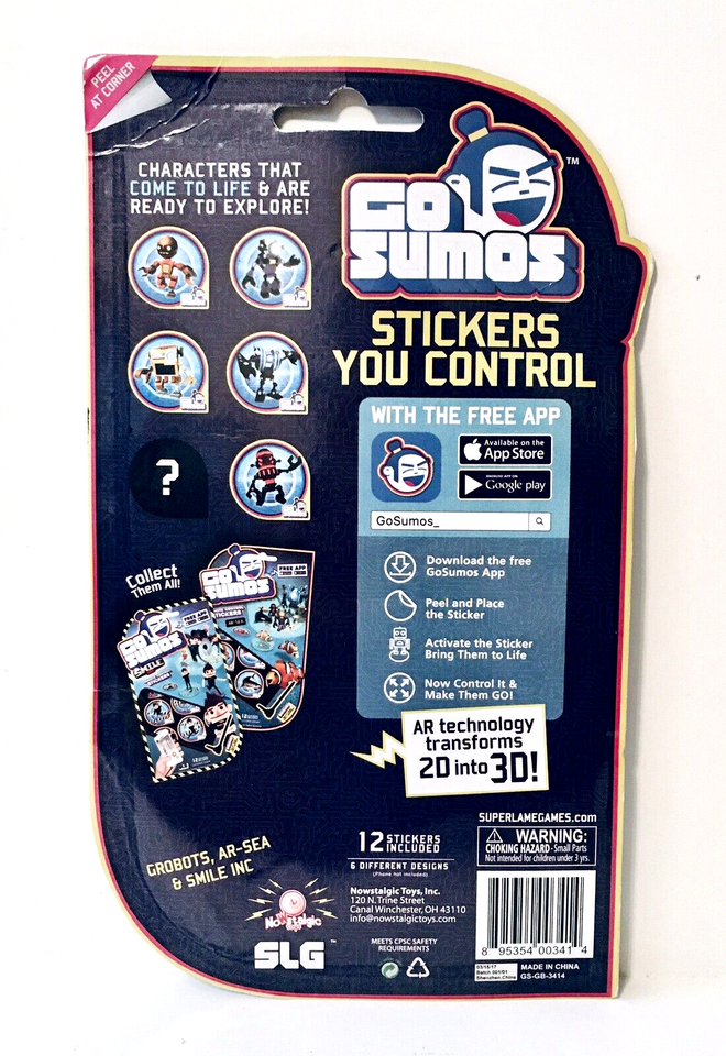 Go Sumos Remote Control Stickers - GROBOTS | eBay