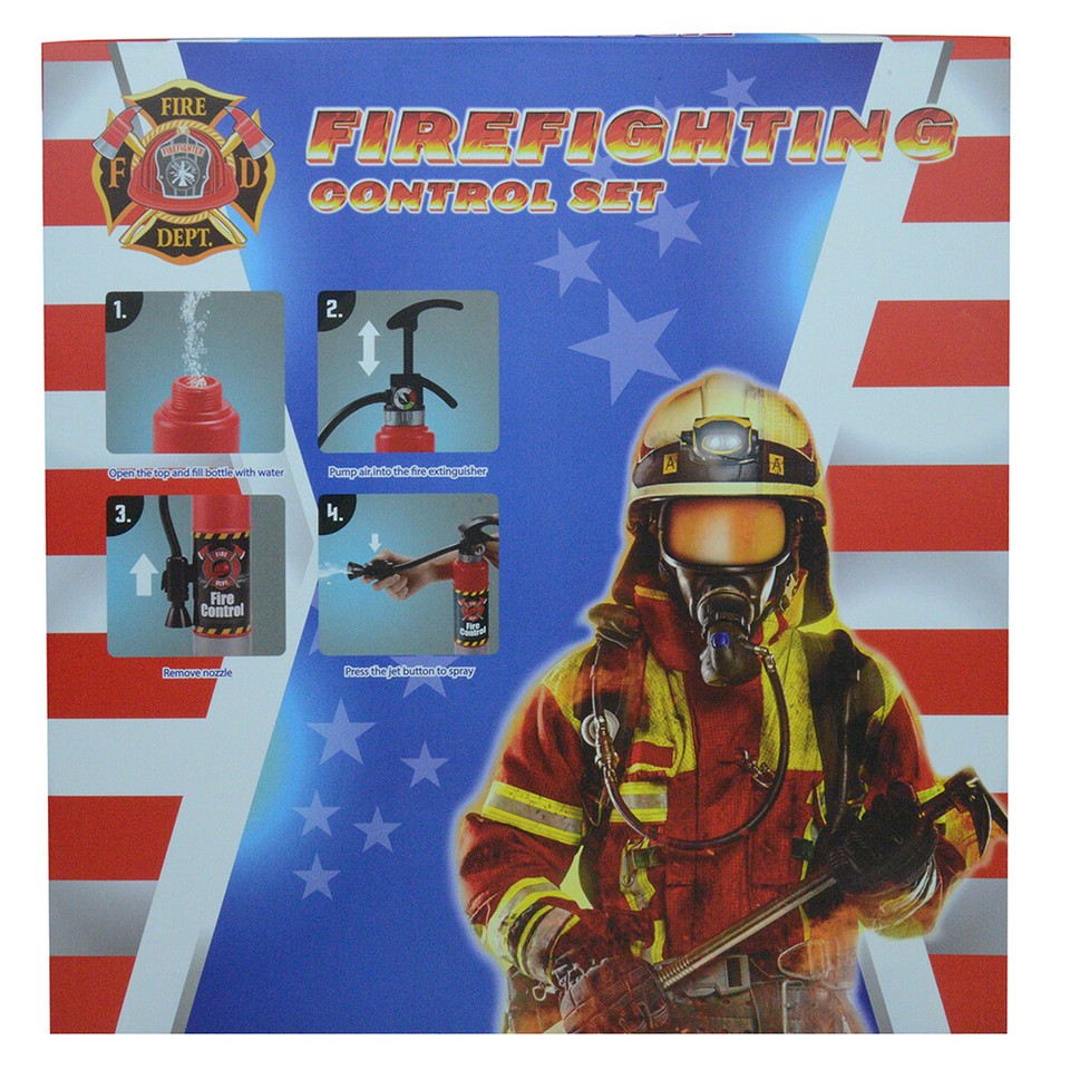 Firefighter Costume Set for Kids Fireman Role Play Dress Up Toys ...