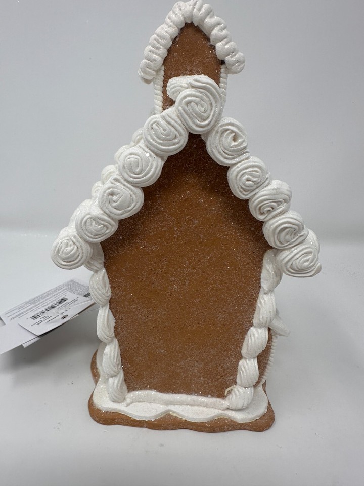 Neutral Gingerbread House, Christmas Village, Brown & White, NEW 7 ...