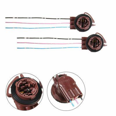 2x 3157 4157NA Bulb 3 tabs Socket Turn Signal Light Harness Wire Plug ...