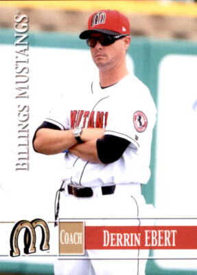 2014 Billings Mustangs Grandstand #10 Derrin Ebert Pitching Coach Baseball Card | eBay