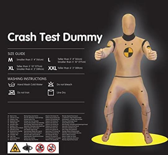 Crash Test Dummy Morphsuit Adult Halloween Festival Costume M - XXL | eBay