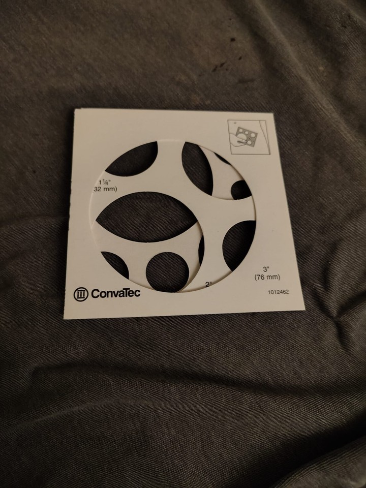 5 Ostomy Colostomy Cut Size Paper Guide - Stoma Guide With Sizes New | eBay