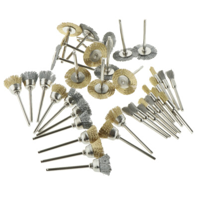 36x Steel Wire Wheel Brush Buffing Tools Rotary Grinder Polishing Drill ...