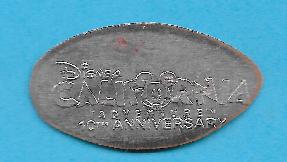 PIXAR CARS V8 LOGO 2011 DCA 10th ANNIVERSARY PRESSED DIME NOT PENNY ...