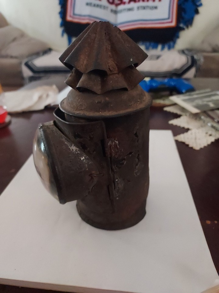 Antique Police Bullseye Torch Hand Lantern Oil Lamp Early 1900's | eBay