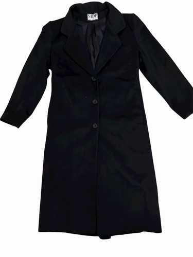 MDP Mario De Pinto Women’s Black Wool Blend Coat Long Jacket Vintage ...