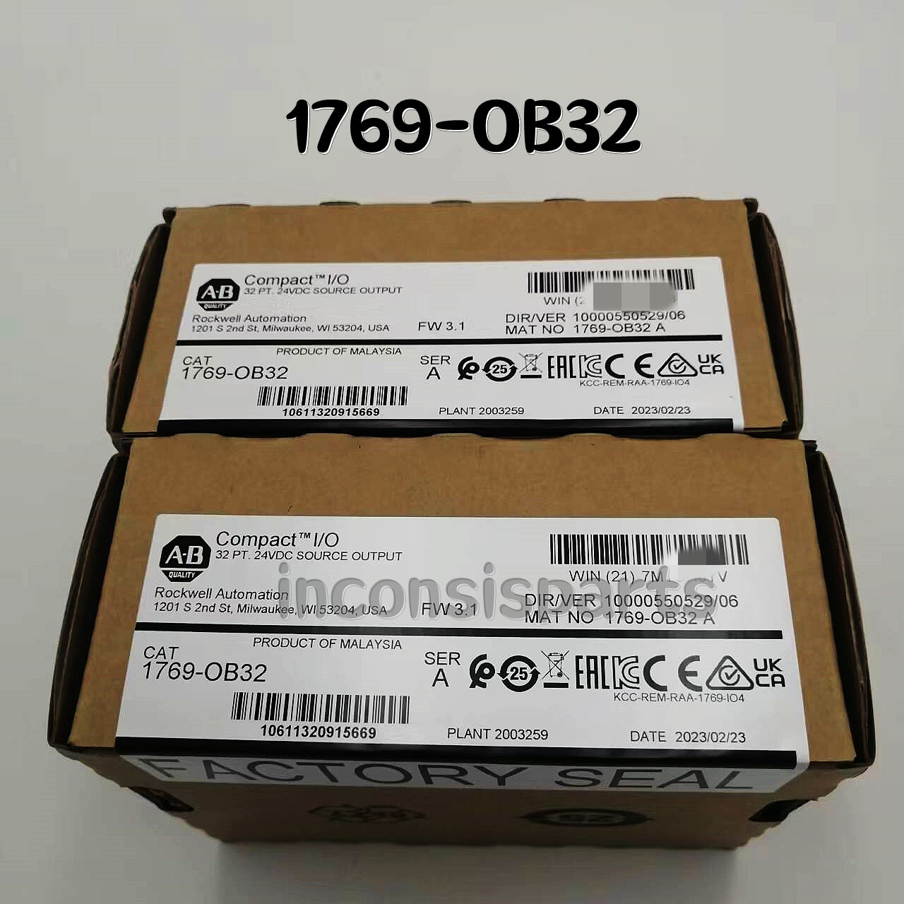 1769-OB32 Allen Bradley Compact 32PT.24VDC Output Module PLC New Sealed ...