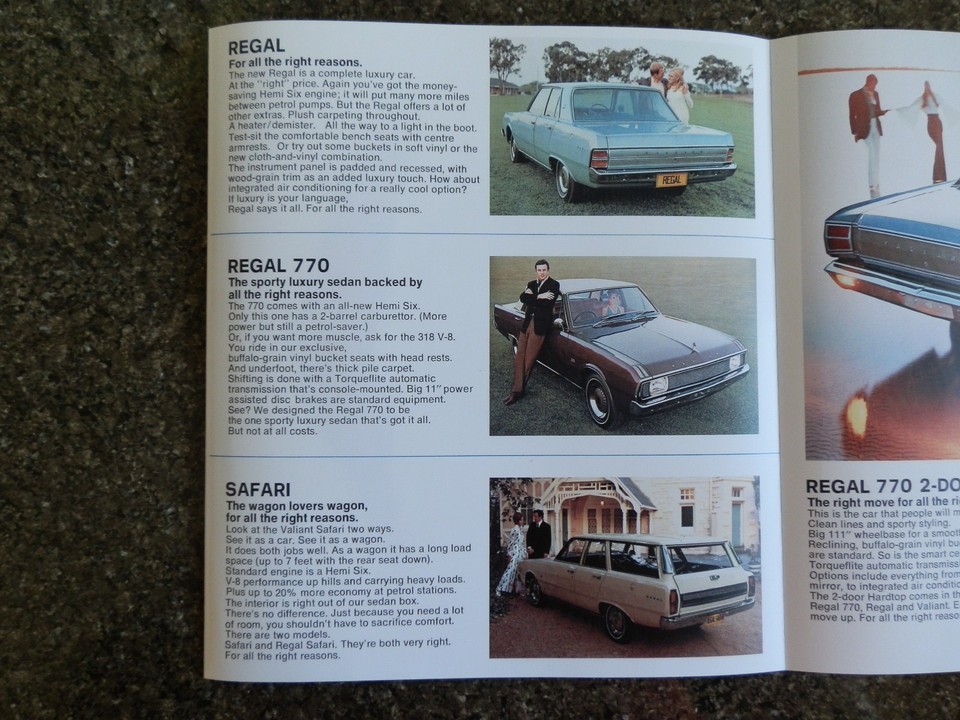 VG VALIANT BROCHURE PLUS '' RARE '' COLOUR CHART | eBay Australia