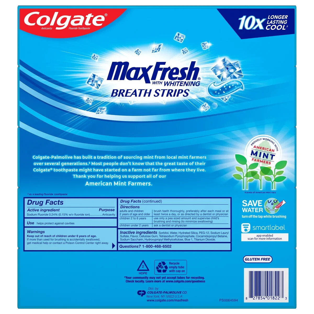 Colgate Max Fresh Toothpaste With Mini Breath Strips 7.3 oz 5 VALUE ...