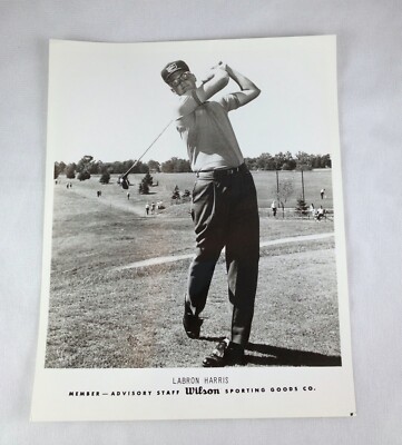 1950's Labron Harris, Wilson Sporting Goods Golf Advisory Staff Photo ...