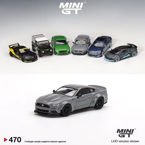 MINI GT 1:64 Model Car Ford Mustang GT LB-Works Alloy Vehicle #470 LHD ...