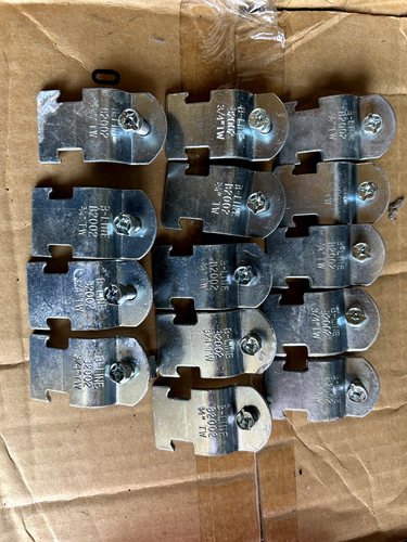 Qty 14 pairs Cooper B-Line B2002 Zn Pipe and Conduit Clamp, Thinwall ...
