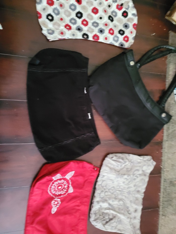 Thirty-One Black Shoulder Bag Purse Handbag with 4 Interchangeable ...