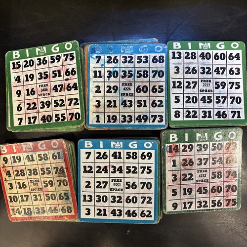 Lot Of 30 Vintage Used Capital Bingo Cards Heavy Cardboard Most Look At ...