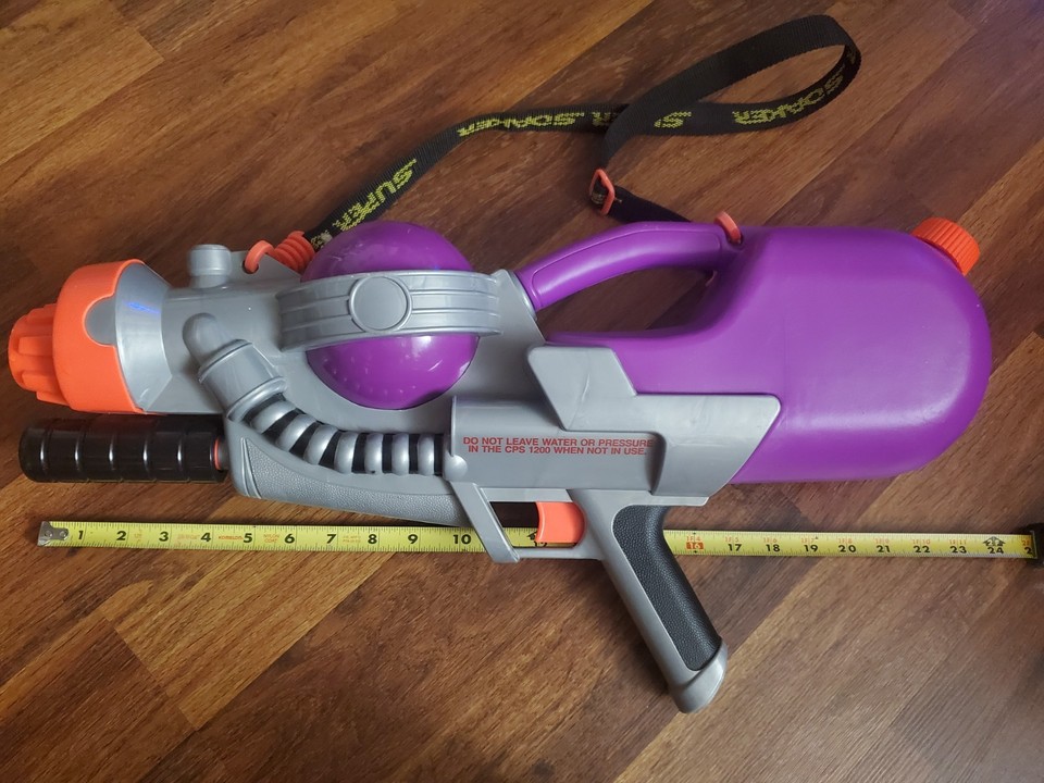 Larami Super Soaker CPS 1200 water Gun w/ OG Shoulder Strap 1999 ...