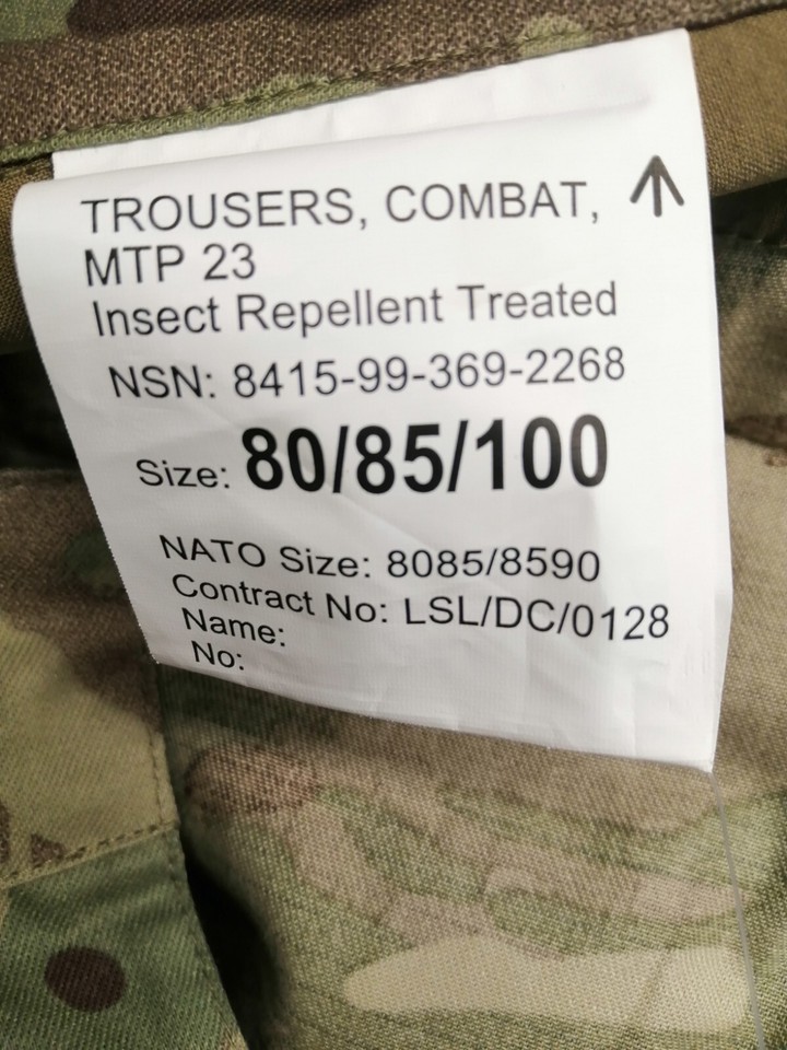 NEW British Army MTP 23 Combat Trousers Multicam Cadet Fishing Camping ...