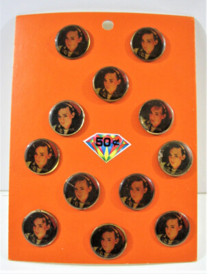 Vintage Boy George Culture Club Rock Concert Pin Display 12 On Card Old ...