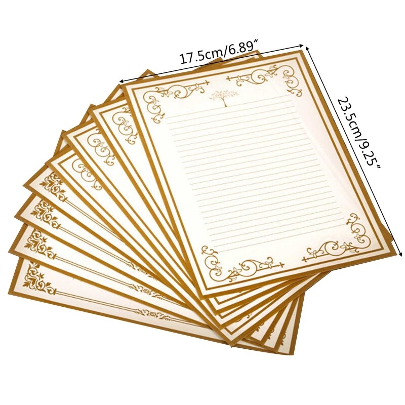 8 Sheets Letter Writing Papers Vintage Letter Papers Stationary Set for ...