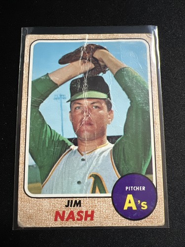 1968 Topps Oakland Athletics Baseball Card #324 Jim Nash | eBay
