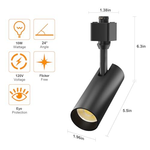 LED Track Lighting Heads,10W Dimmable H Type Track Light fixtures 6 ...