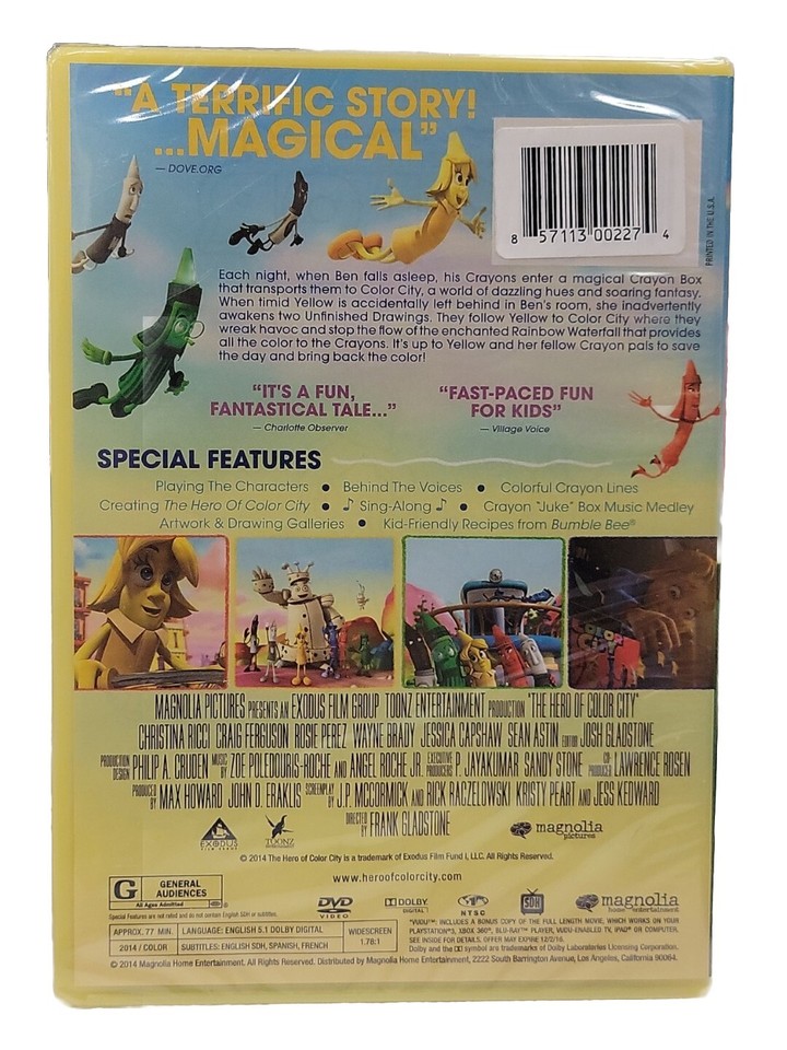 The Hero of Color City DVD Frank Gladstone(DIR) 2014 NEW SEALED FAMILY ...