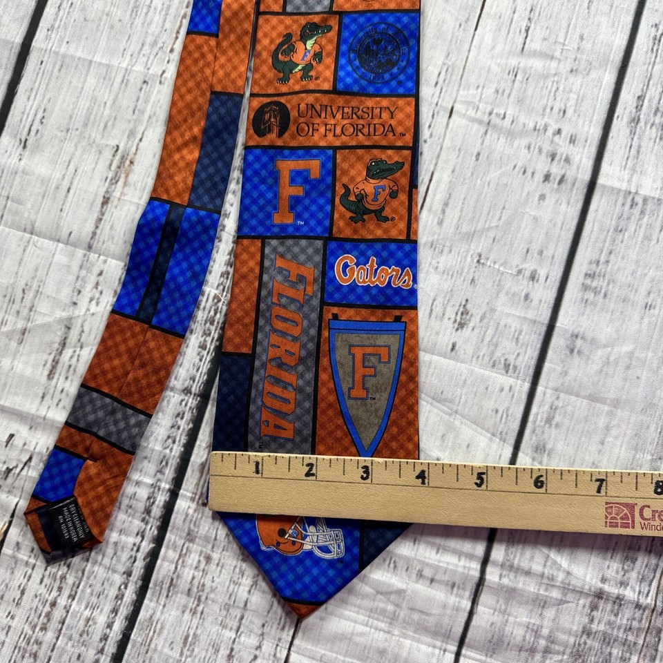 EAGLE NECKWEAR UNIVERSITY OF FLORIDA GATORS SILK TIE FOOTBALL | eBay