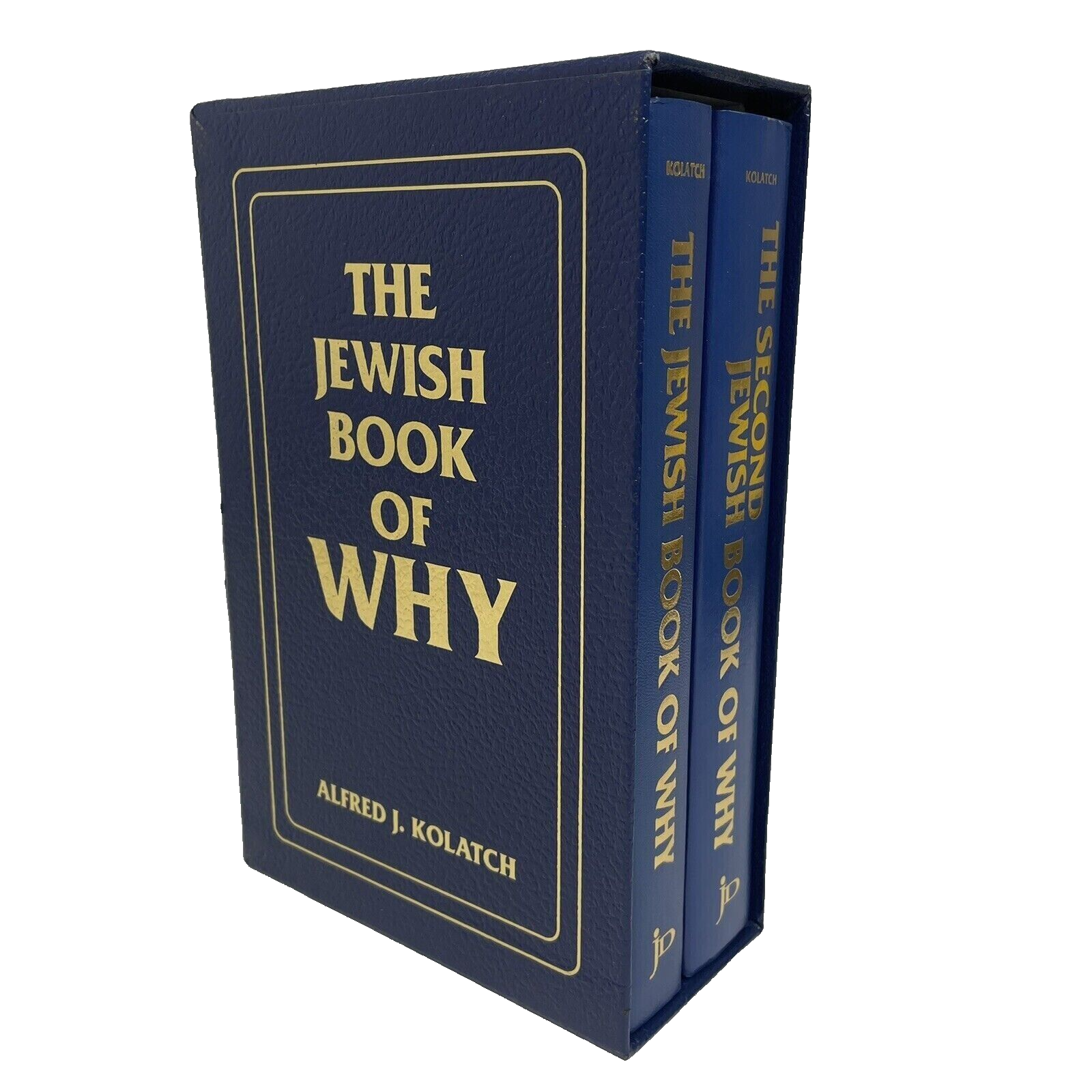 The Jewish Book of Why Alfred J Kolatch Slip Case 2 Volume Set Hard ...