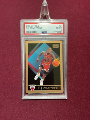 1990 SkyBox - B.J. Armstrong RC #37 - Chicago Bulls Rookie - PSA 6 | eBay