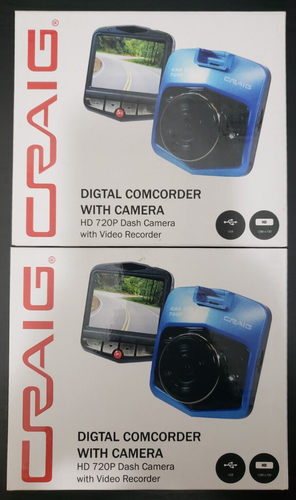 (2 Pack) Craig Digital Camcorder & Camera HD 720P Dash Camera & Video ...