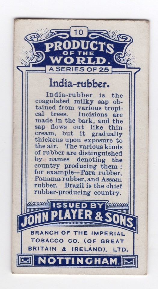 Products of the world with map 1908 #10 Tapping a rubber tree in Panama ...