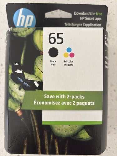 HP 65 Ink Cartridge - Black & Tri-Color 2-pack NIP | eBay