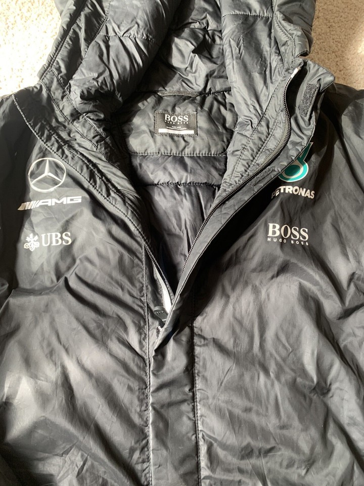 F1 HUGO BOSS MERCEDES AMG PETRONAS TEAM ISSUE JACKET | eBay