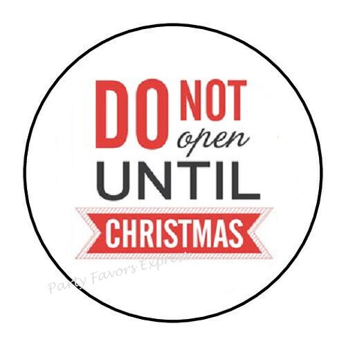 30 DO NOT OPEN UNTIL CHRISTMAS ENVELOPE SEALS LABELS STICKERS PARTY ...