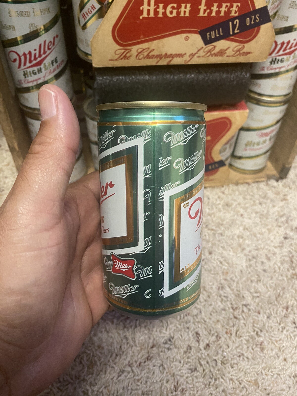 Miller Beer Can Test Can Green Gold Silver Milwaukee wi Air Sealed ...