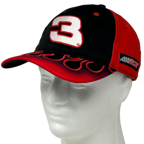 Dale Earnhardt 3 Flames Hat NASCAR RCR Richard Childress Racing Red ...
