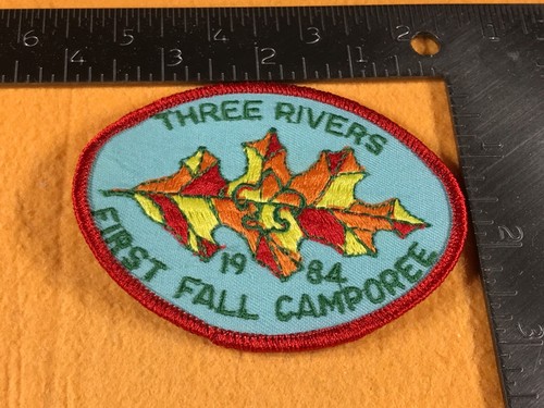 E2-38 BOY SCOUTS OF AMERICA PATCH - 1984 FIRST FALL CAMPOREE THREE ...