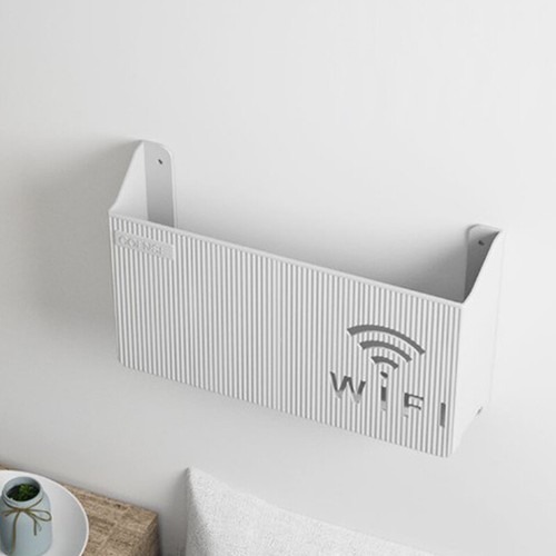 Wireless Wifi Router Shelf Storage Box Wall Hanging ABS Organizer Box ...