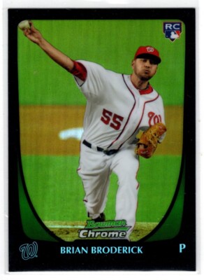 BRIAN BRODERICK NATIONALS RC 2011 BOWMAN CHROME #8 - REFRACTOR | eBay